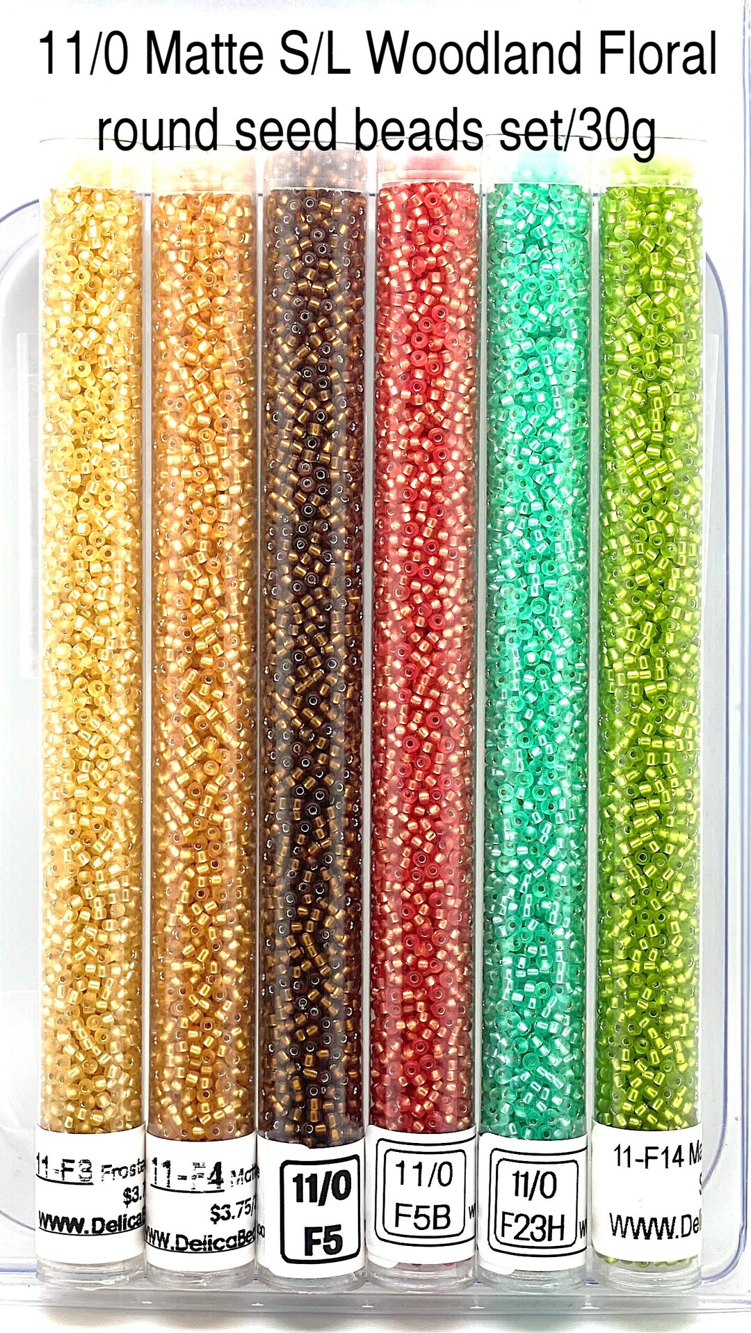 11/0 Matte S/L Woodland Floral Round Seed Bead Set/30g Ea - Etsy