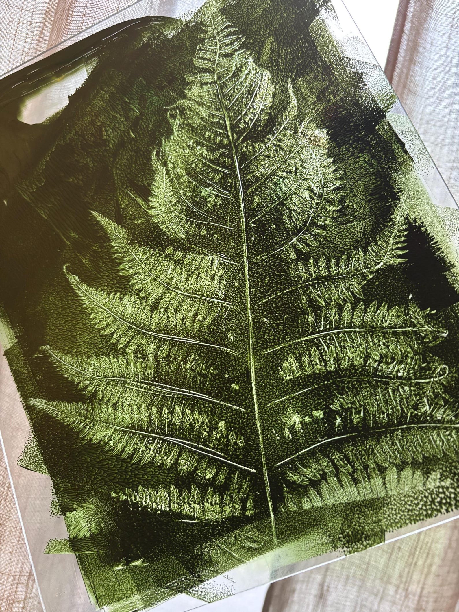 Fern Monoprint | Mixed Media Quote Print | Nature Art - Etsy