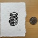 Mini Stack of Books Linoleum Print | Book Lovers Gift | Reader - Etsy