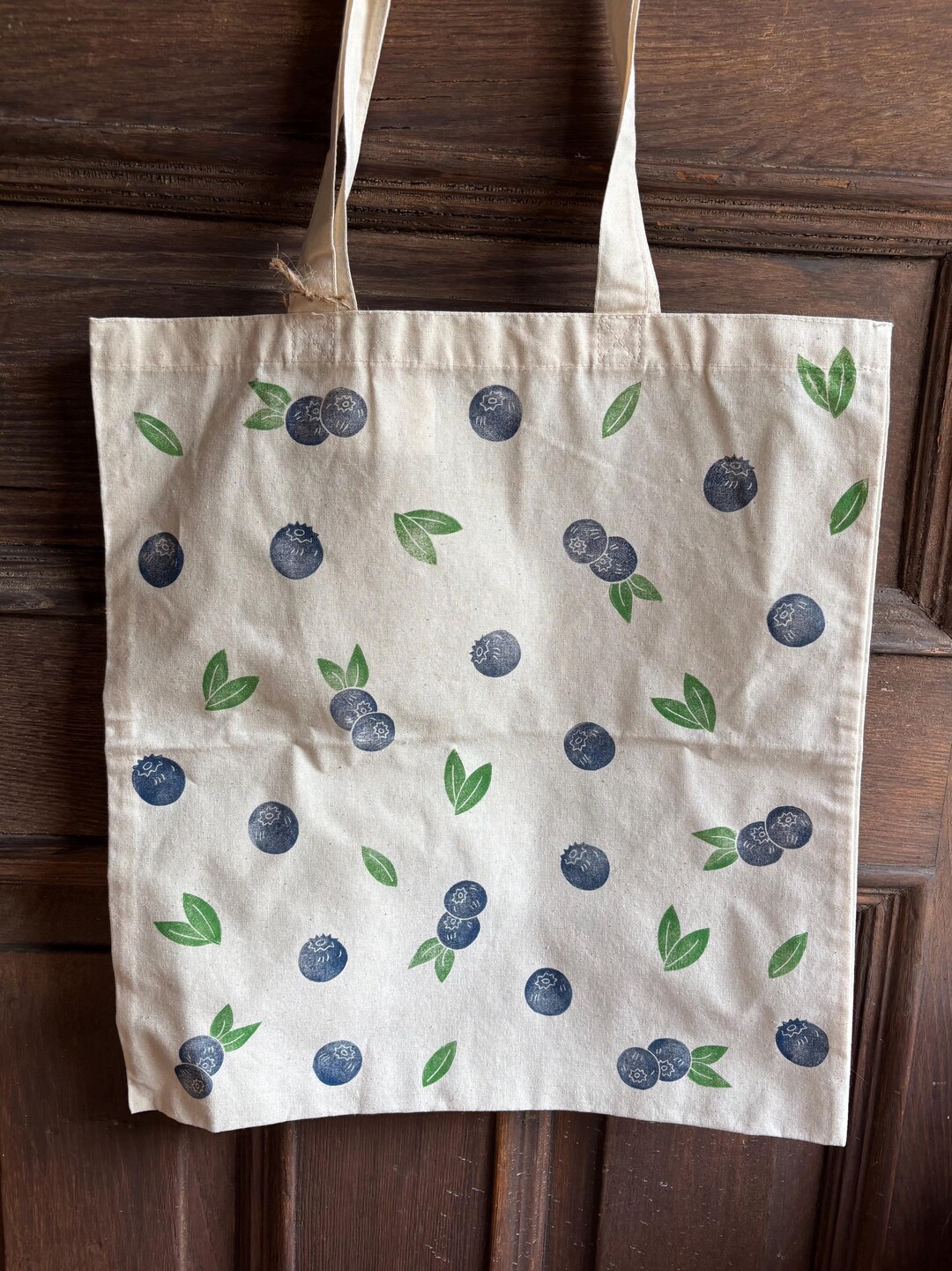 Blueberry Tote Bag | Fruit Lightweight Cotton - Etsy