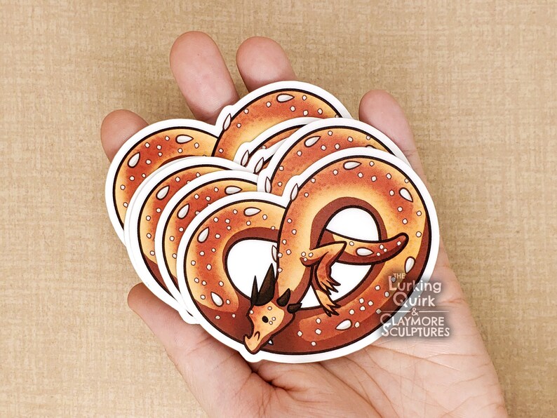 Pretzel Lindworm Dragon - 3 Inch Vinyl Sticker - Etsy