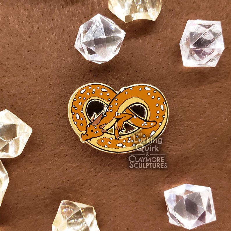 1.5 in Pretzel Lindworm Dragon Hard Enamel Pin - Etsy