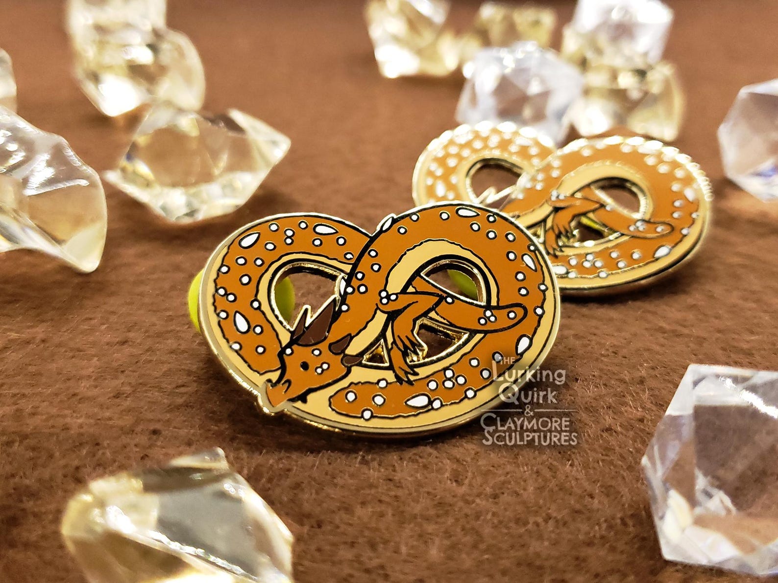 1.5 in Pretzel Lindworm Dragon Hard Enamel Pin - Etsy