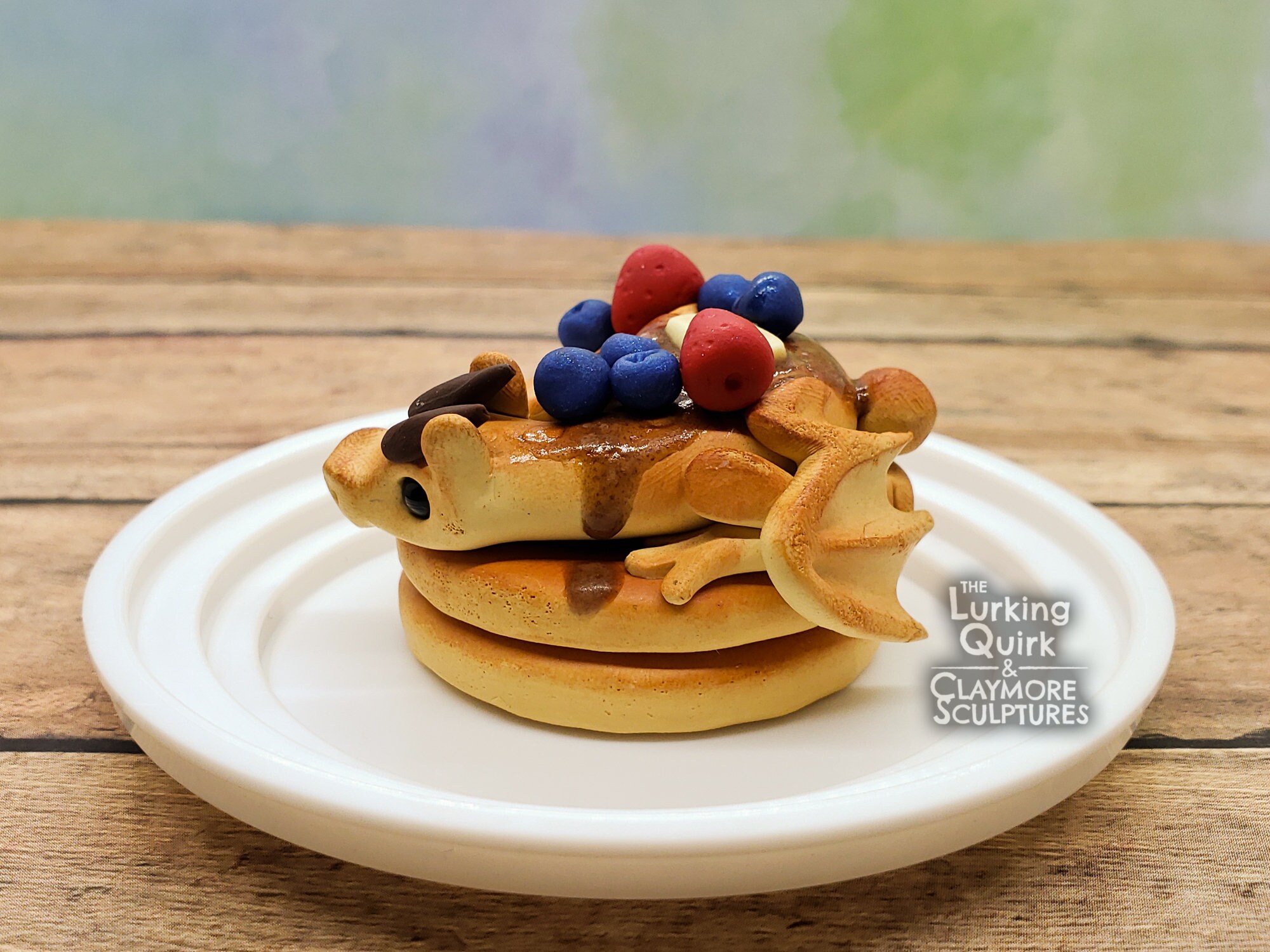 Polymer Clay Pancake Dragon With Fruit - Etsy