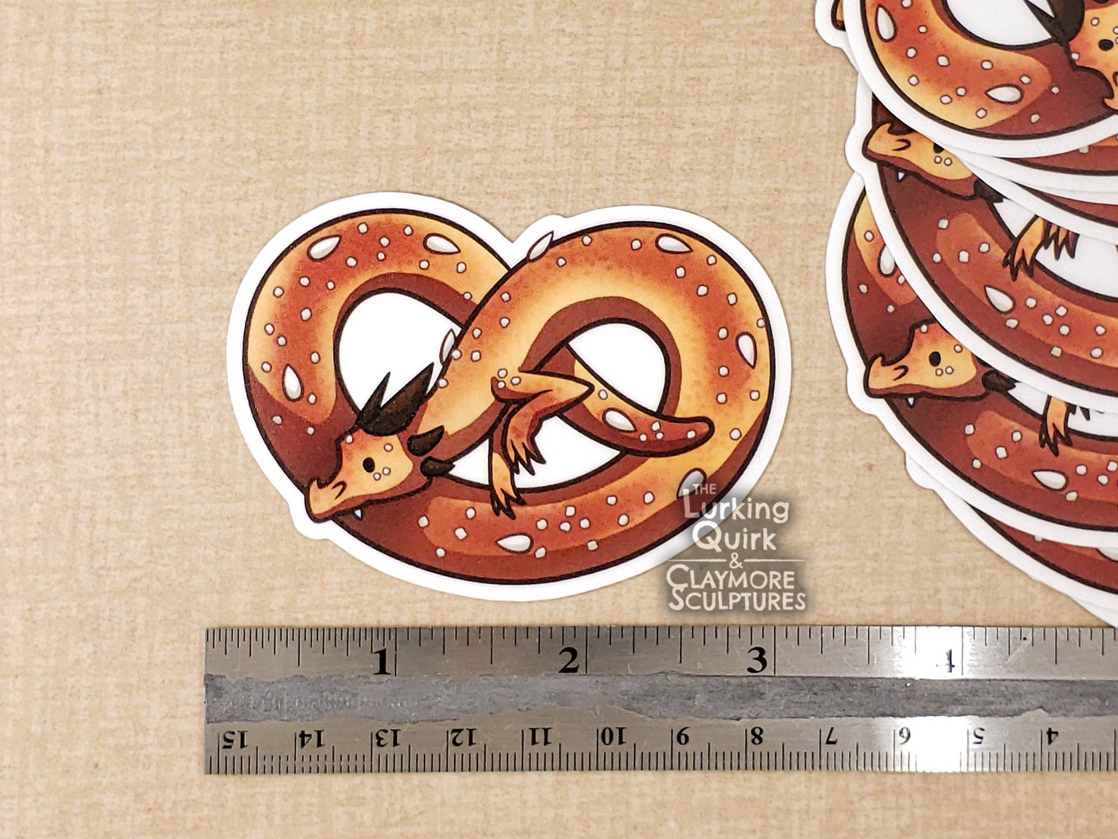 Pretzel Lindworm Dragon - 3 Inch Vinyl Sticker - Etsy