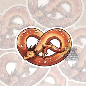 Pretzel Lindworm Dragon - 3 Inch Vinyl Sticker - Etsy
