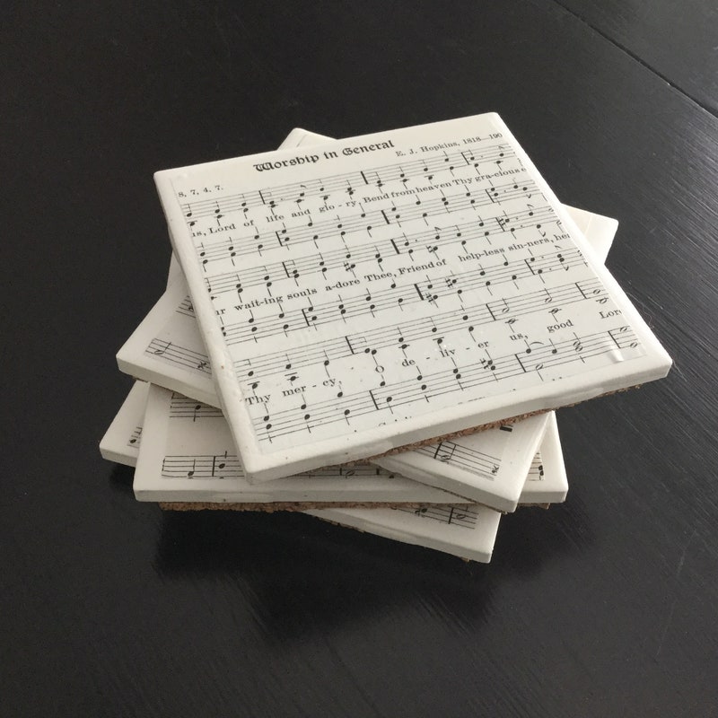 Hymnal Coasters - Etsy