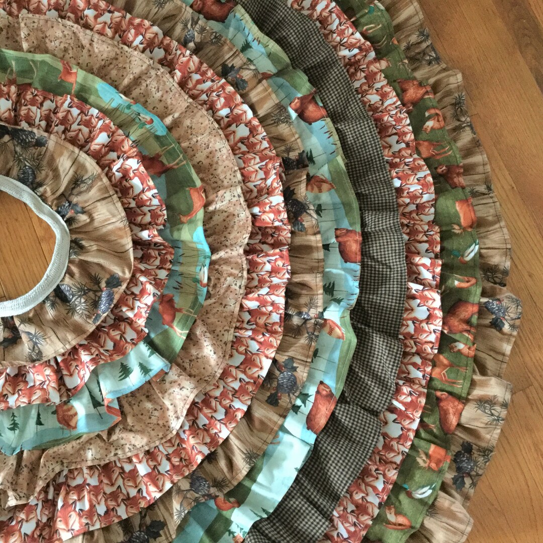 Woodland Animal Christmas Tree Skirt, Cabin Christmas, Country ...
