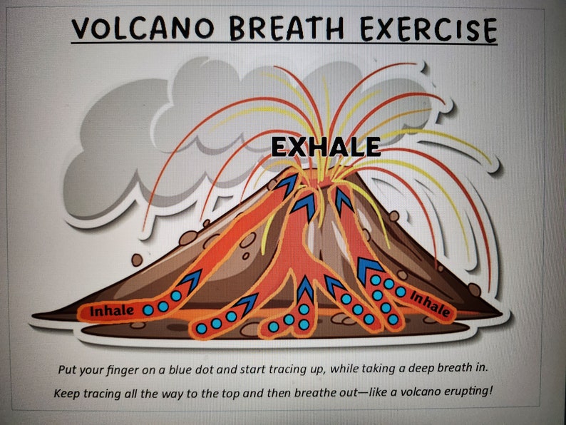 Volcano Guided Breathing Exercise-kids, Preschool, Pre-k & Toddler ...