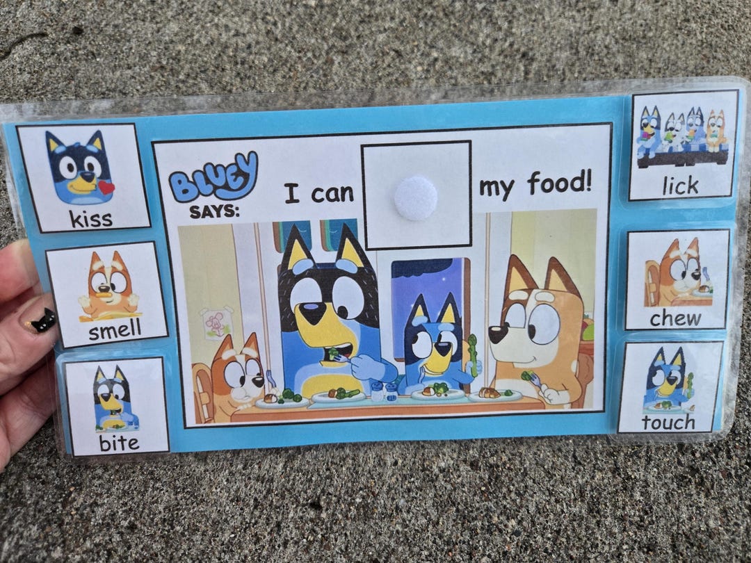 Bluey Food Interaction Therapy Chart-kids, Preschool, Pre-k & Toddler ...