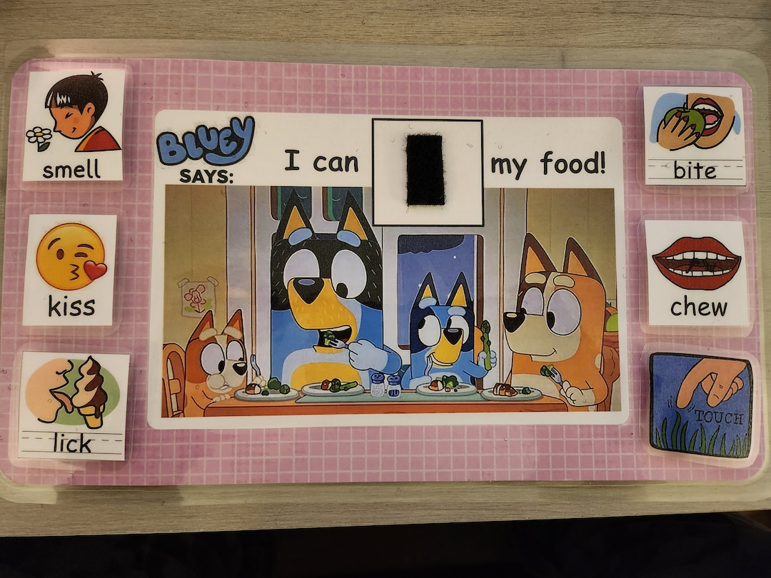 Bluey Food Interaction Therapy Chart-kids, Preschool, Pre-k & Toddler ...