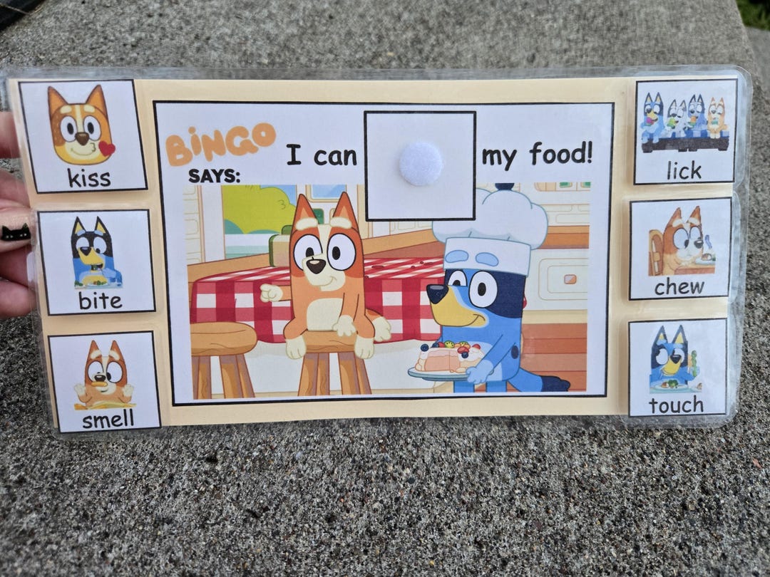 Bingo Food Interaction Therapy Chart-kids, Preschool, Pre-k, Toddler ...