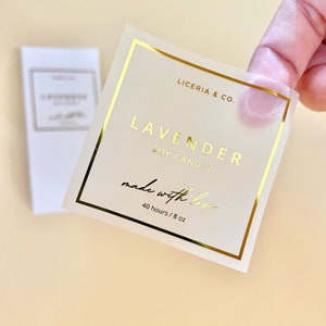 Candle Sticker, Sticker Business, Foil Sticker for 100 Pcs/ Stk. - Etsy