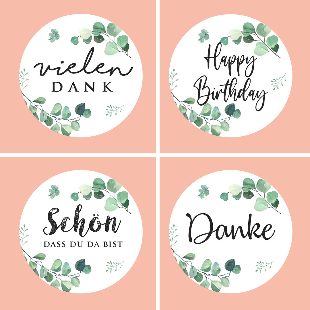 Eucalyptus Sticker | Danke Sticker | Thank You Sticker | Wedding ...