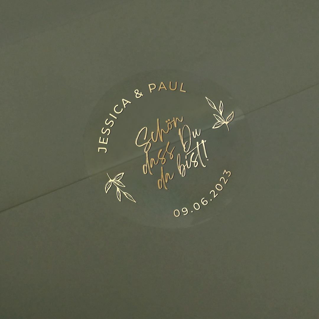 Beautiful Sticker, Foil Clear Sticker, Hochzeits, Taufe, Address ...
