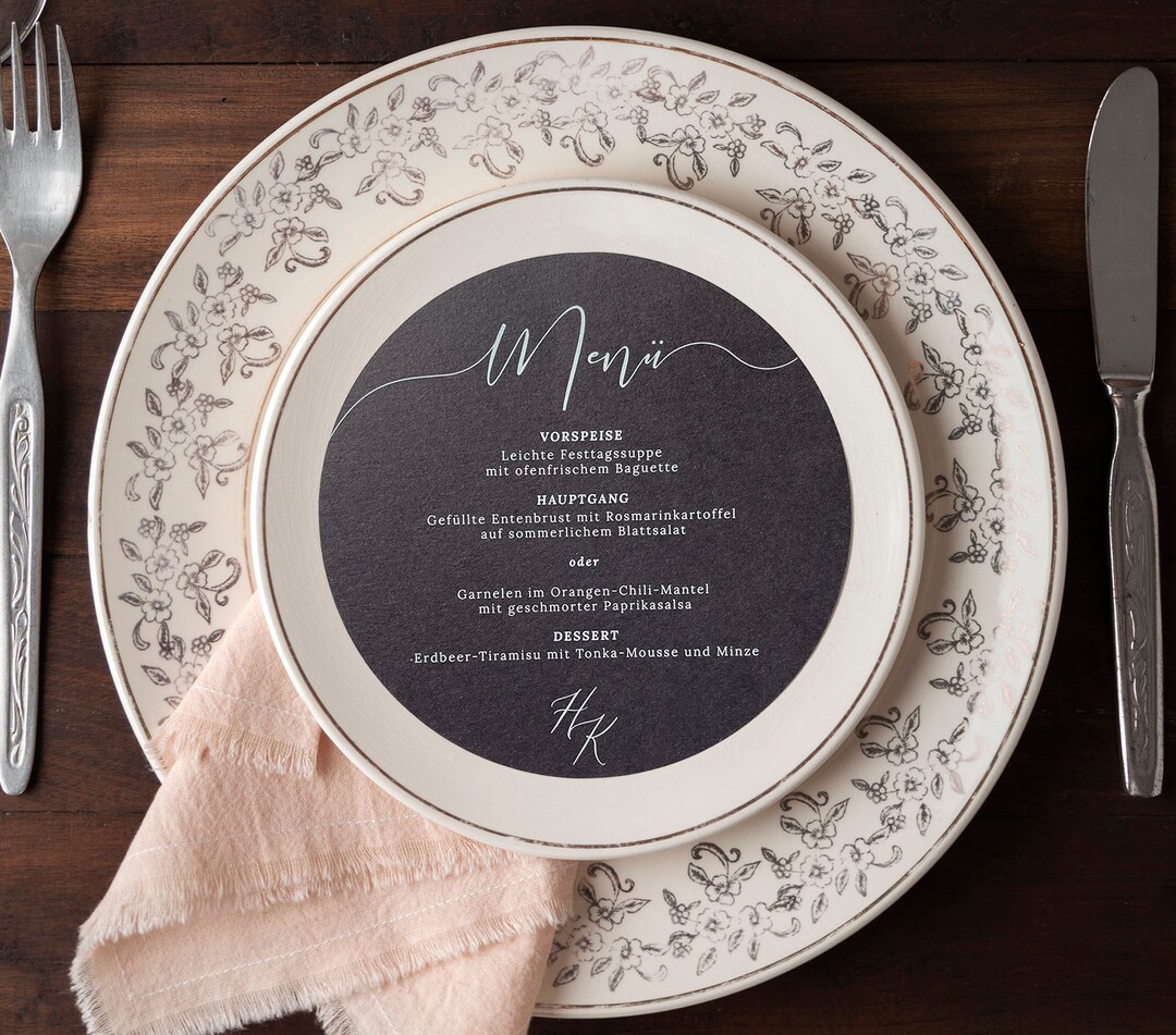 Printed Wedding Menus, Menu Cards, Wedding Menu, Foil Menu ...