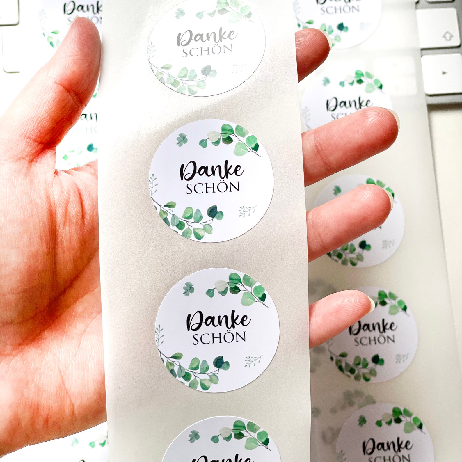Eucalyptus Sticker Danke Sticker Thank You Sticker - Etsy