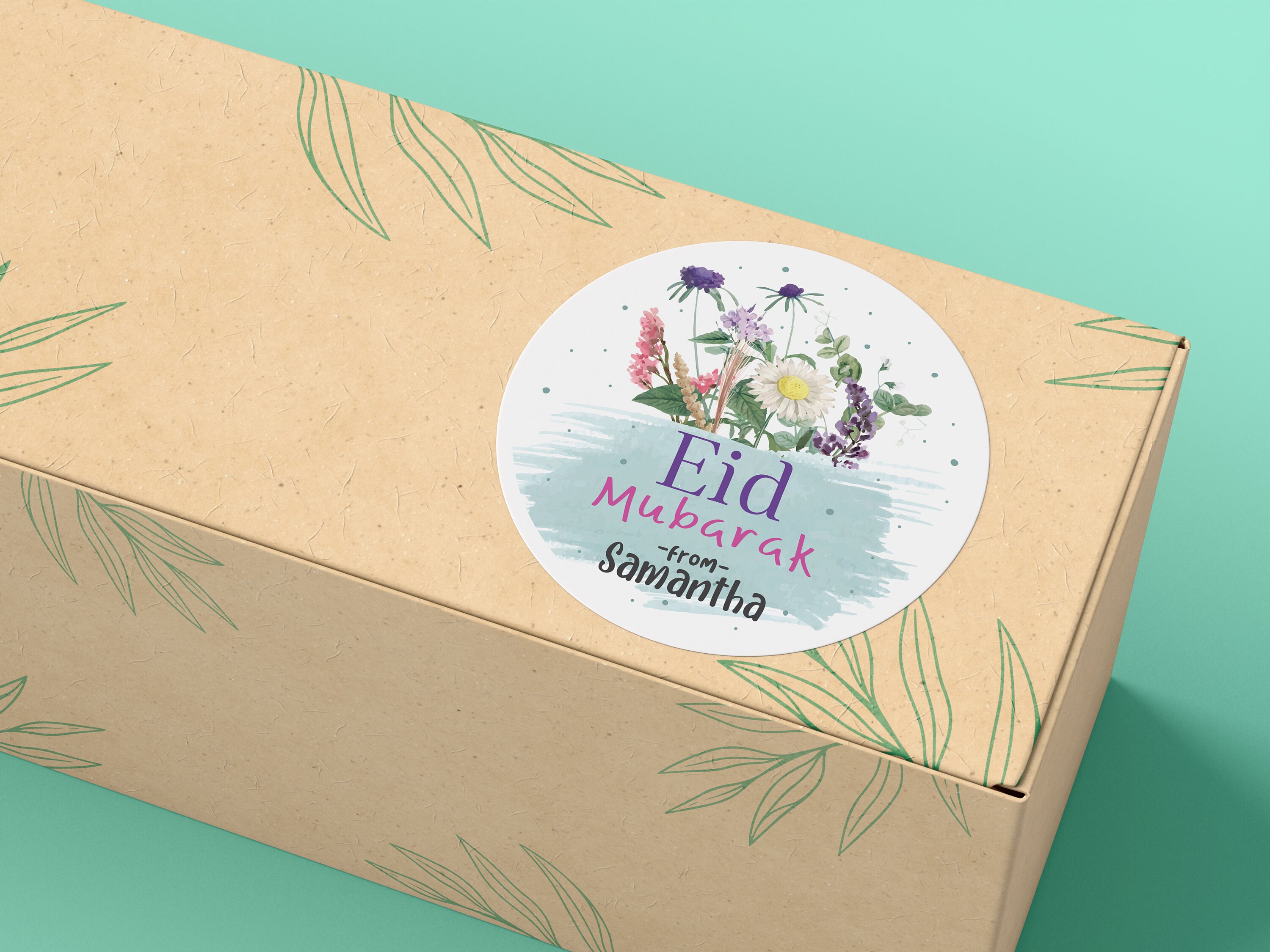 Eid Mubarak Stickers Personalised Eid Mubarak Stickers Eid - Etsy