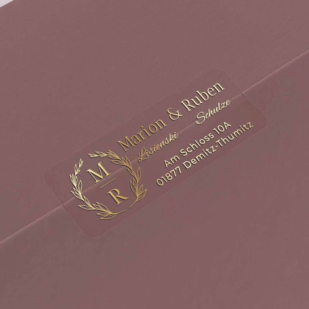 Custom Foil Address Labels – Personalized Gold Return Address Stickers ...