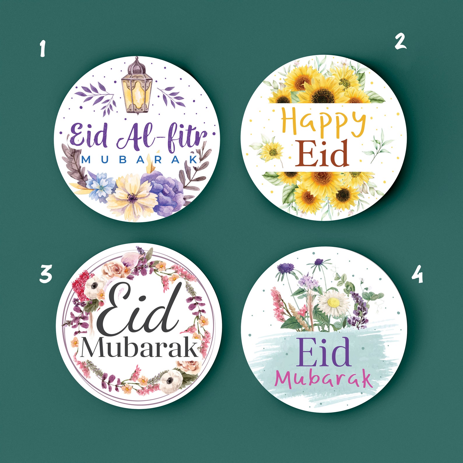Eid Mubarak Stickers Personalised Eid Mubarak Stickers Eid - Etsy