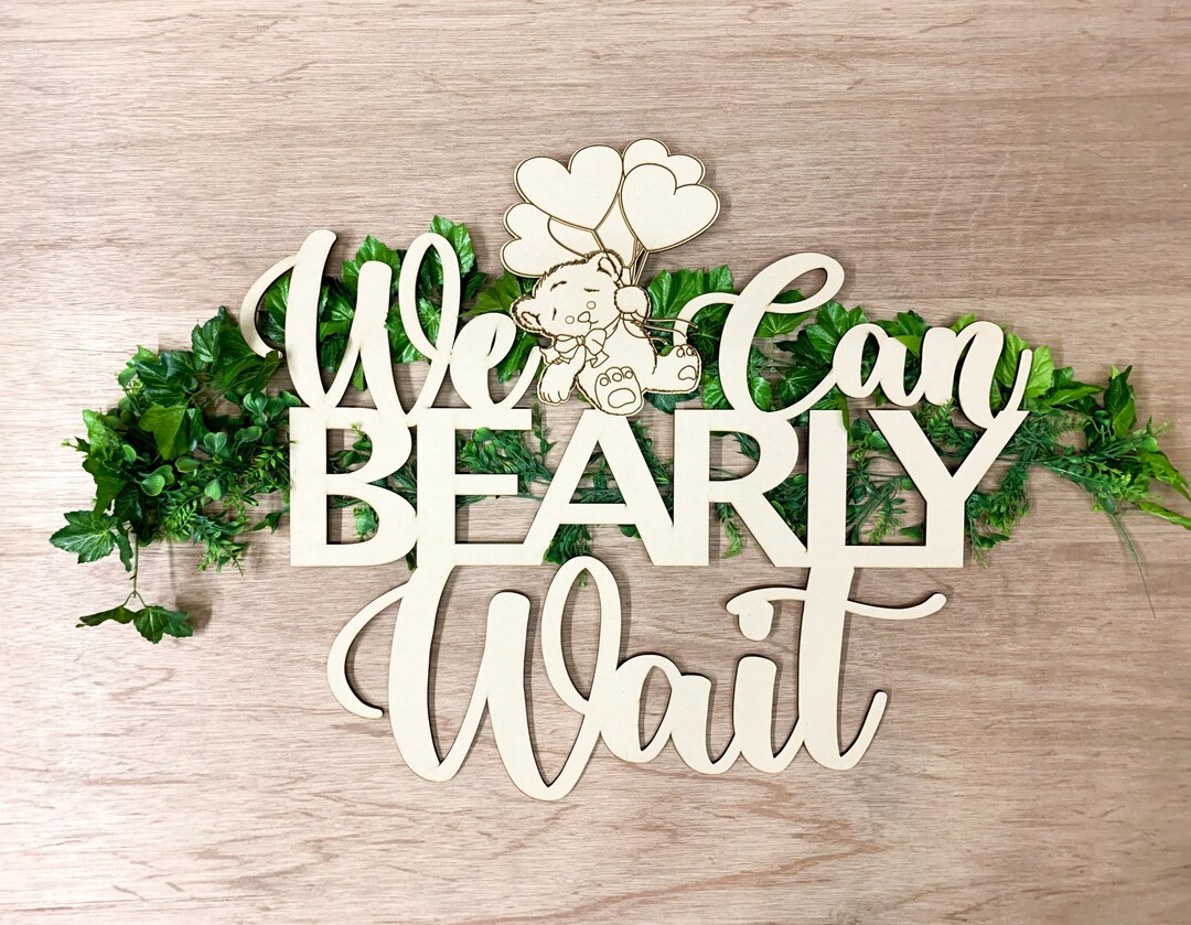 Baby Bear Baby Shower Wooden Sign - Baby Shower Backdrop, Baby Bear ...
