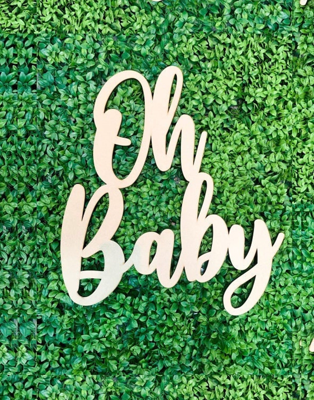 Oh Baby Wooden Backdrop Sign Baby Shower Decoration, Baby Shower Sign ...