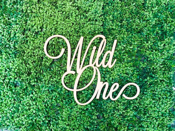 WILD ONE Wooden Sign Birthday Safari Theme Jungle Theme - Etsy