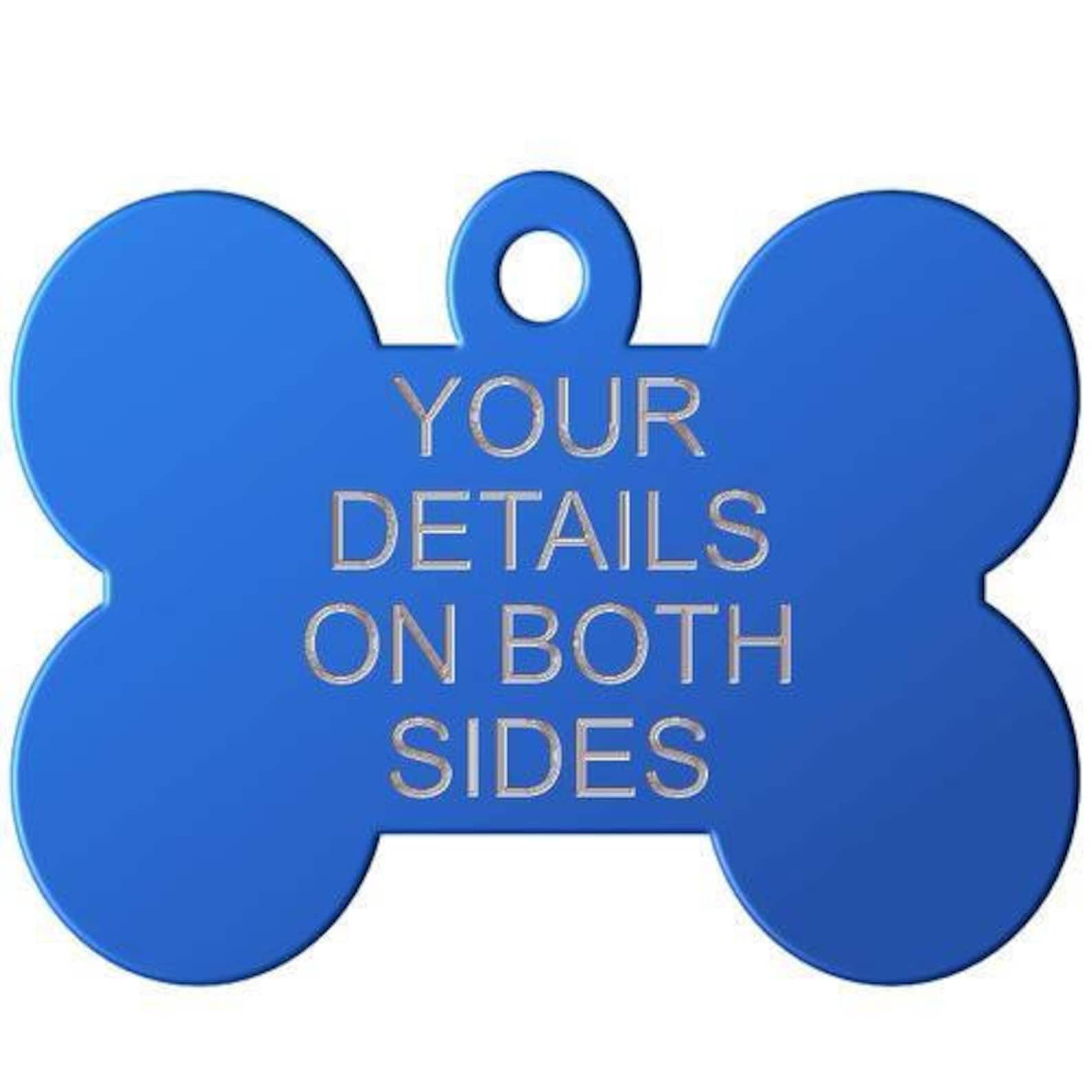 Personalised Aluminium Dog Tag 3 Sizes Pet Identification - Etsy