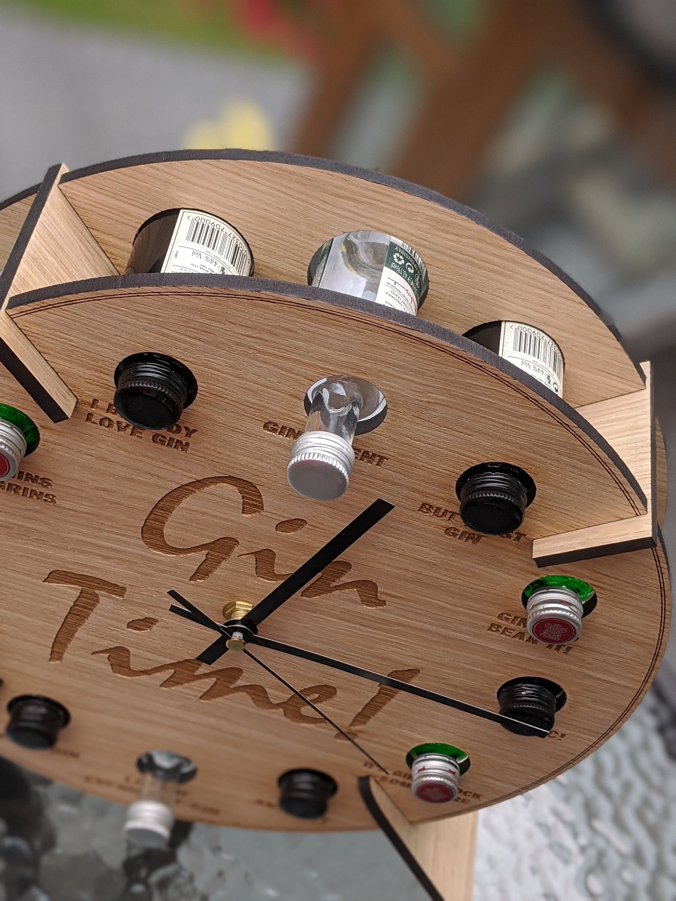 Gin Time Clock Gin Bottle Holder Design | Etsy