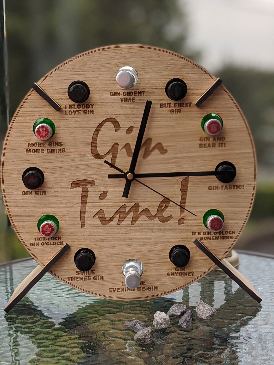 Gin Time Clock Gin Flaschenhalter Design - Etsy.de