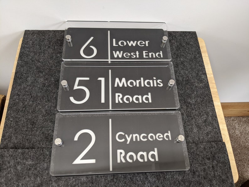 Personalised House Sign Any Text Tripple Ply With Stainless - Etsy