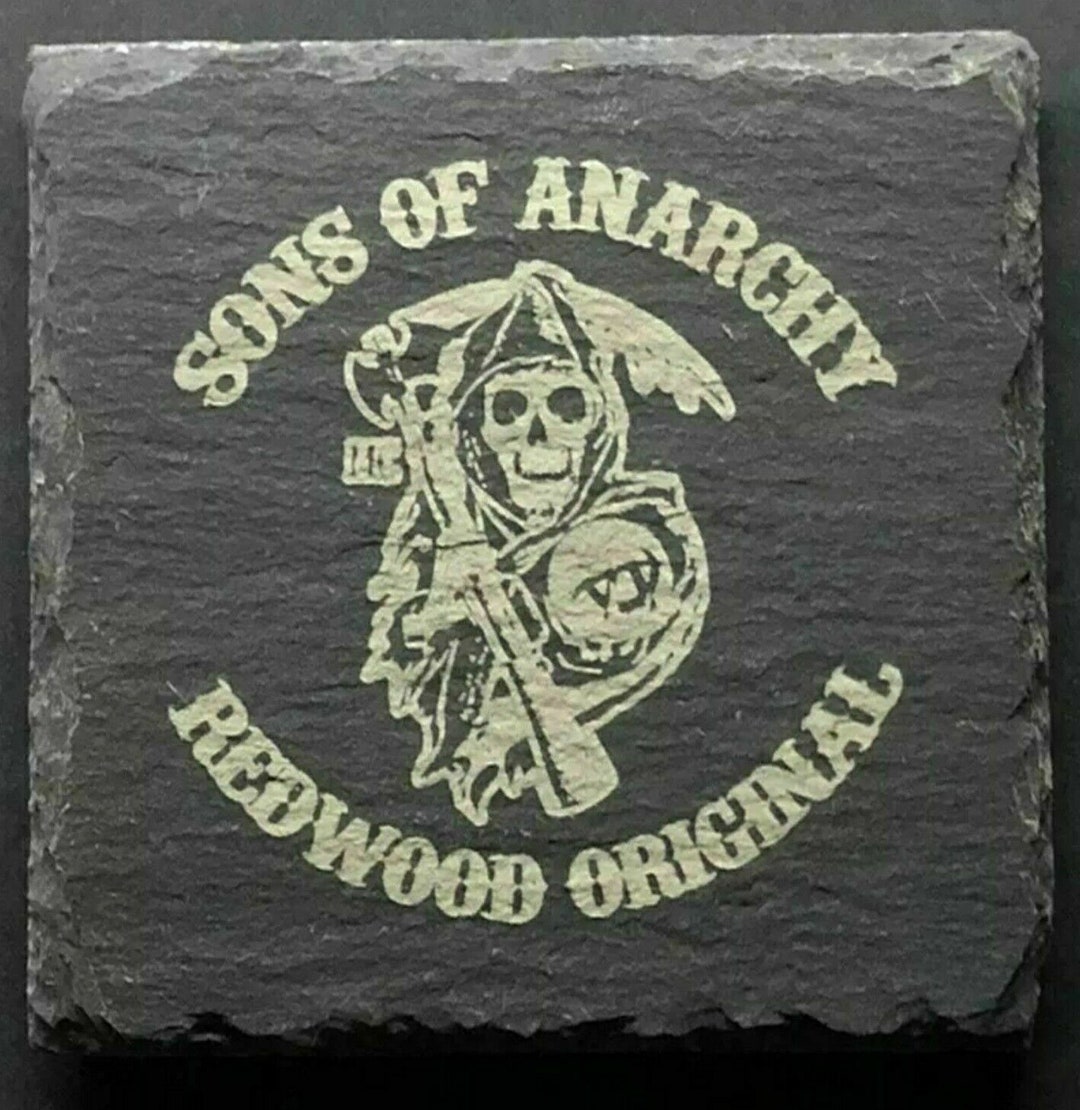 Sons of Anarchy Slate Coaster: Laser Engraved Table Decor - Etsy