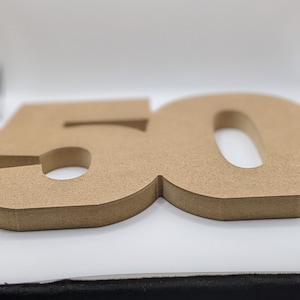 MDF 18mm Thick Free Standing Wooden Numbers 10cm up to 100cm ANY FONT ...