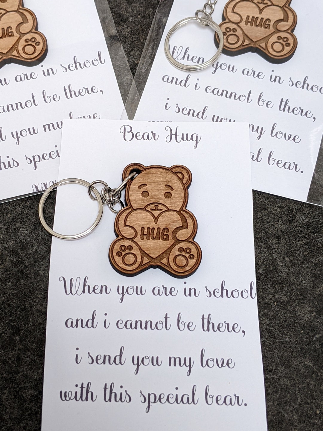 Bear Pocket Hug Keyring Keychain - Etsy