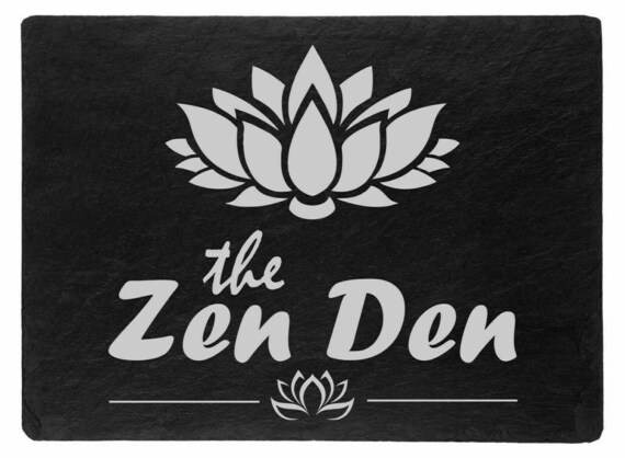 Premium zen den slate sign yoga studio gift birthday | Etsy