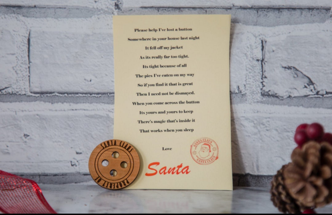 Santa's Lost Button: Christmas Eve Box Filler - Etsy