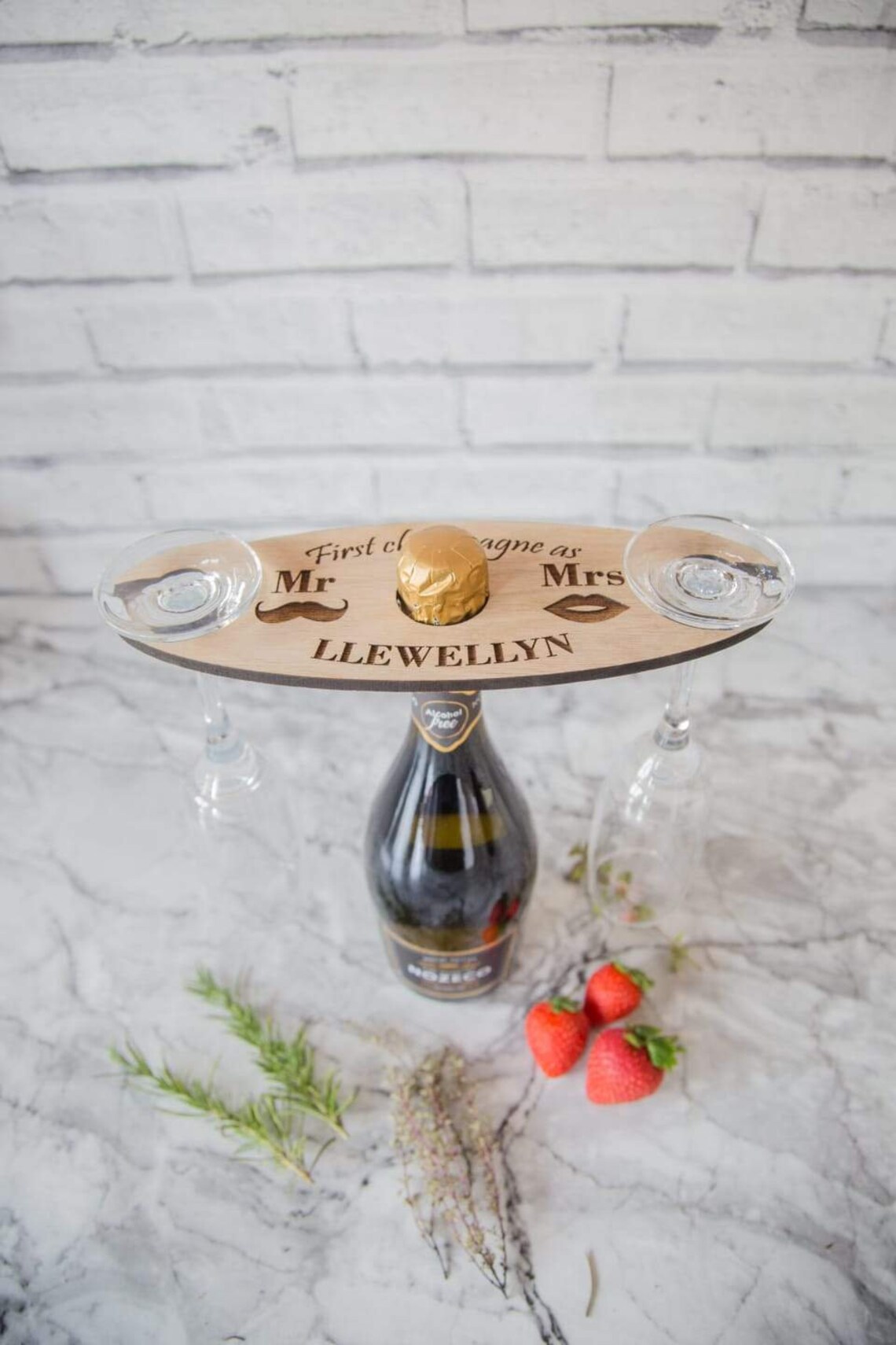 Wedding Wine Bottle/glass Stand - Wedding Gift, Anniversary - Etsy