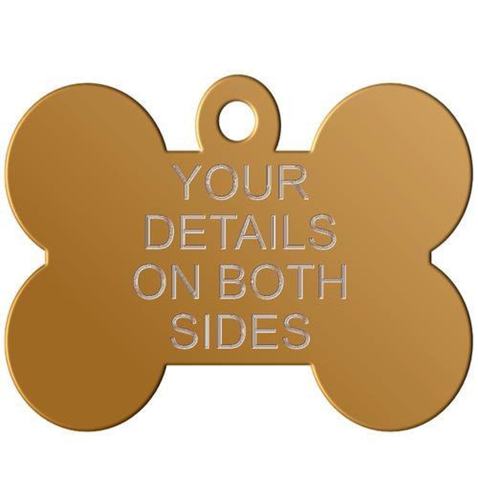 Personalised Aluminium Dog Tag - 3 Sizes Pet Identification Tag Puppy ...