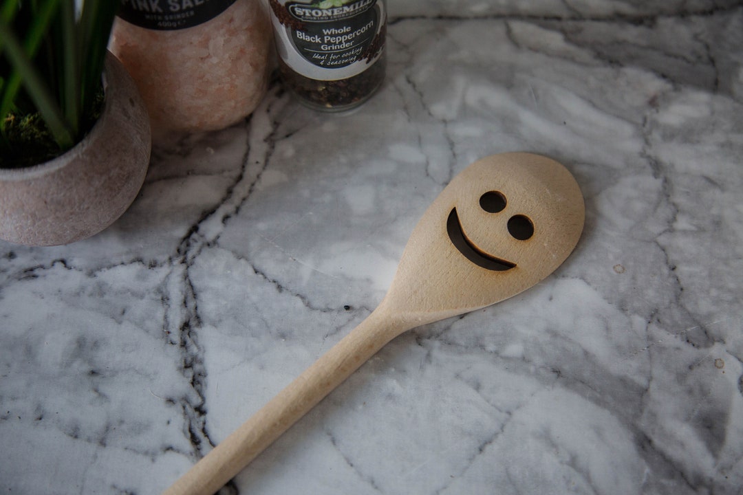 Smiley Face Gift Wooden Spoons Engraved - Etsy
