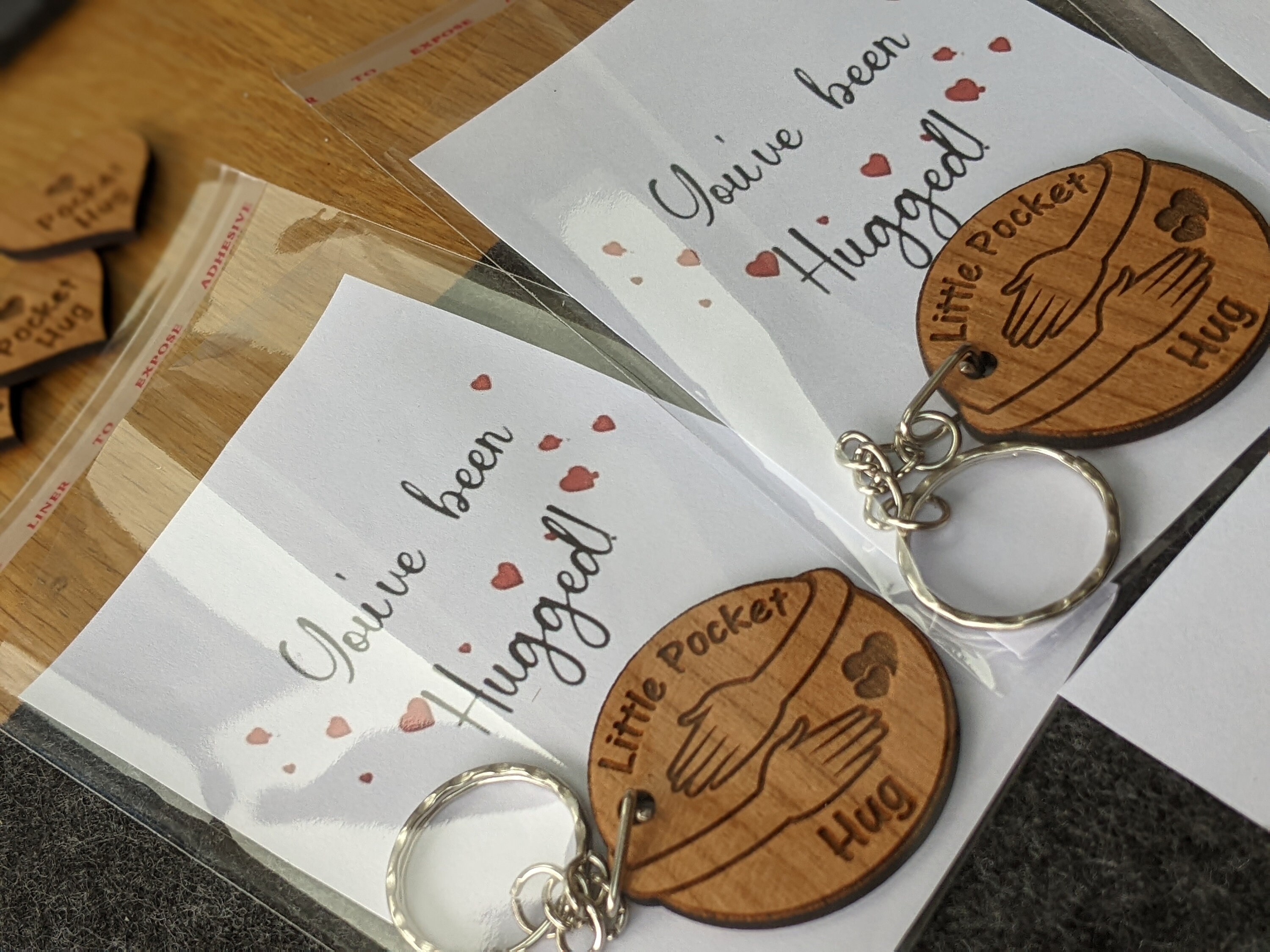 Personalised Pocket Hug Keyring - Etsy