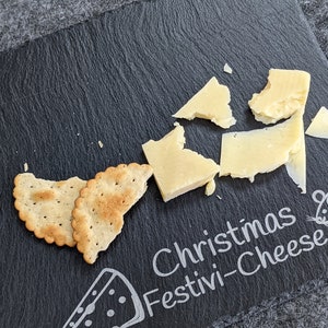 Premium Slate Cheese Board Personalised Christmas Design - Etsy