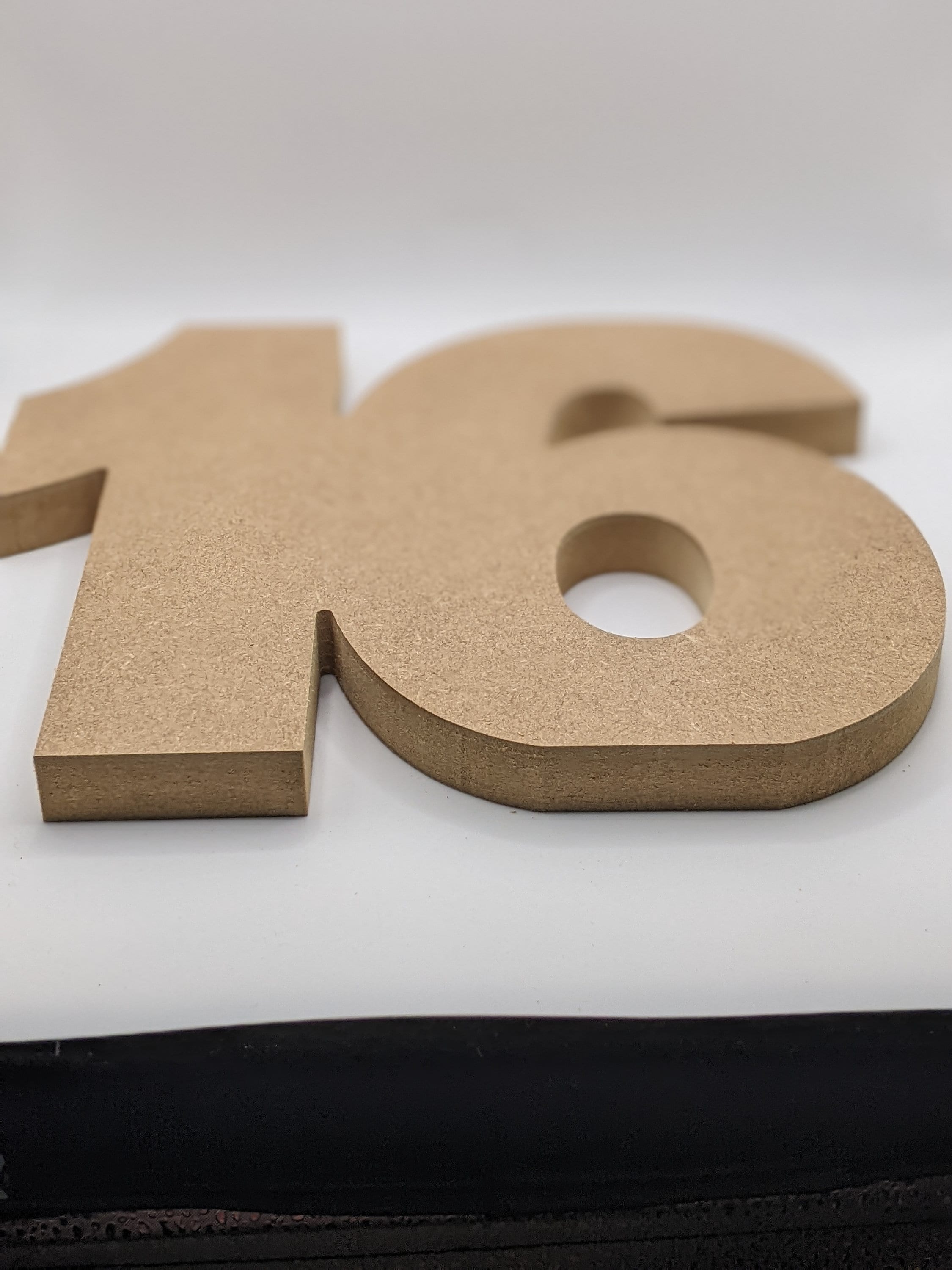 MDF 18mm Thick Free Standing Wooden Numbers 10cm up to 100cm ANY FONT ...