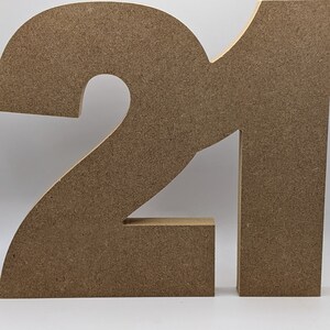 MDF 18mm Thick Free Standing Wooden Numbers 10cm up to 100cm ANY FONT ...