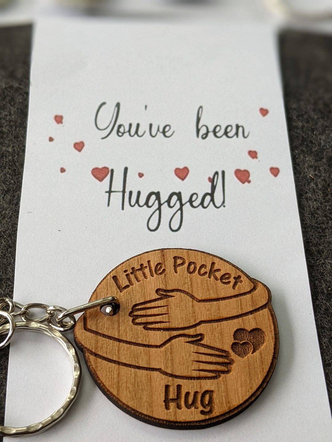 Personalised Pocket Hug Keyring - Etsy