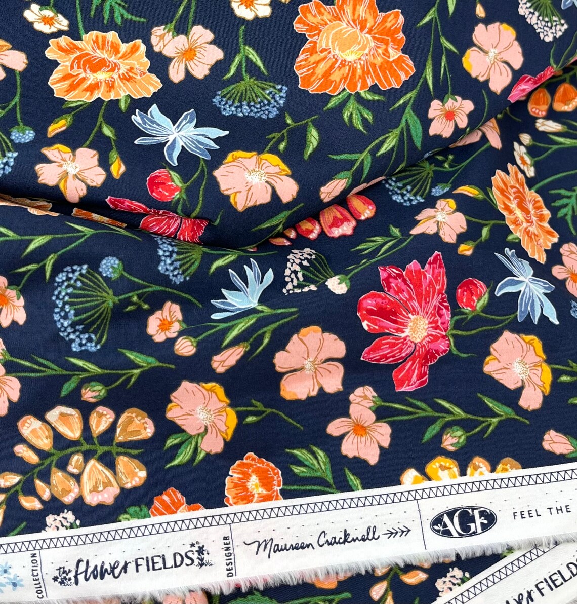 Wild Majestic/the Flower Fields/maureen Cracknell/art Gallery Fabrics ...