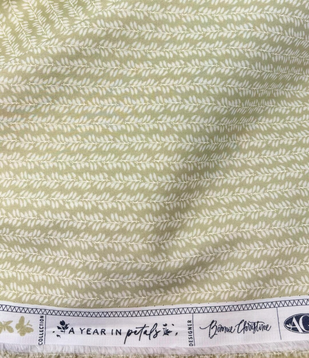 Delicate Vines Sage/a Year in Petals/bonnie Christine/art Gallery ...