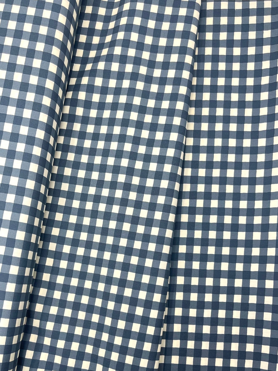 Small Plaid of My Dreams Navy/storyteller Plaids/maureen Cracknell/art ...