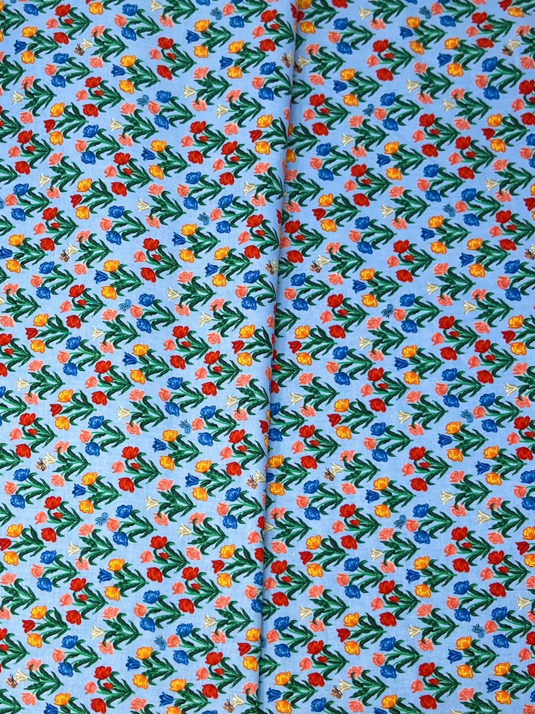 Clearance/tulips in Light Blue/curio/rifle Paper Co./cotton + Steel/rjr ...