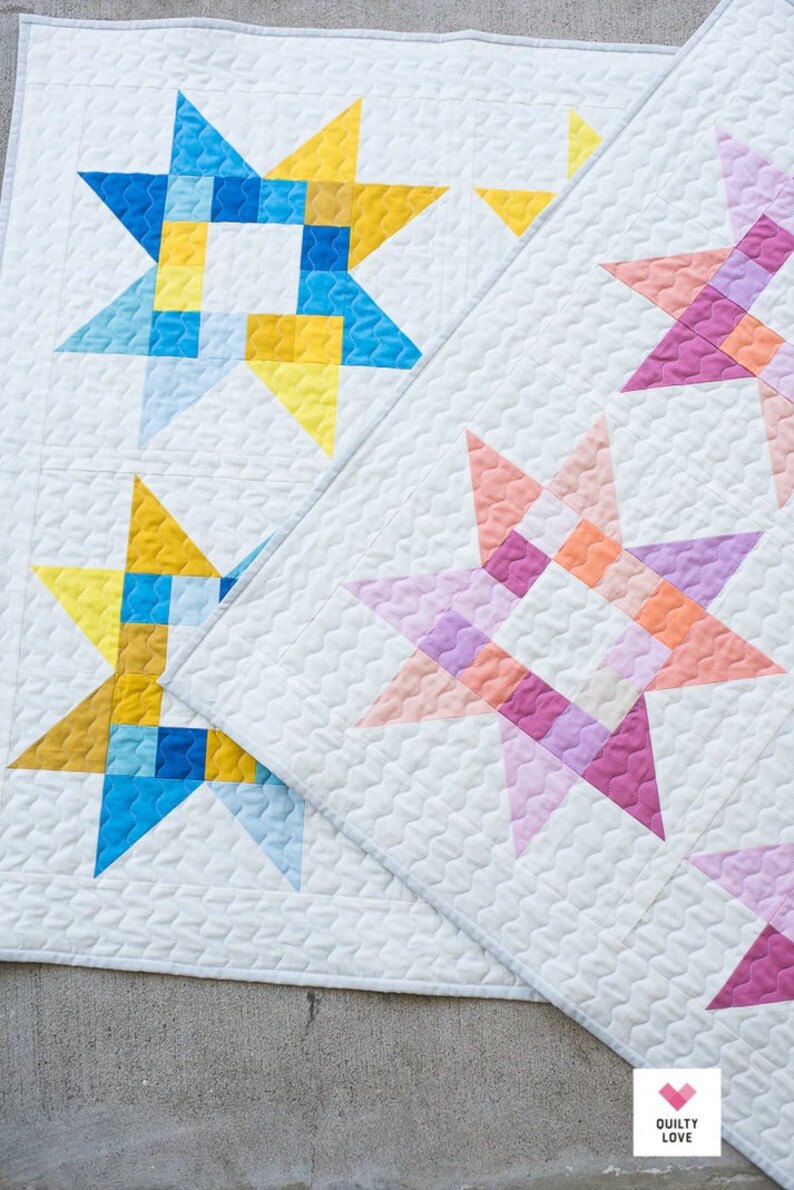Quilt Pattern/quilty Stars/emily Dennis/quilty Love/baby, Throw, Twin ...