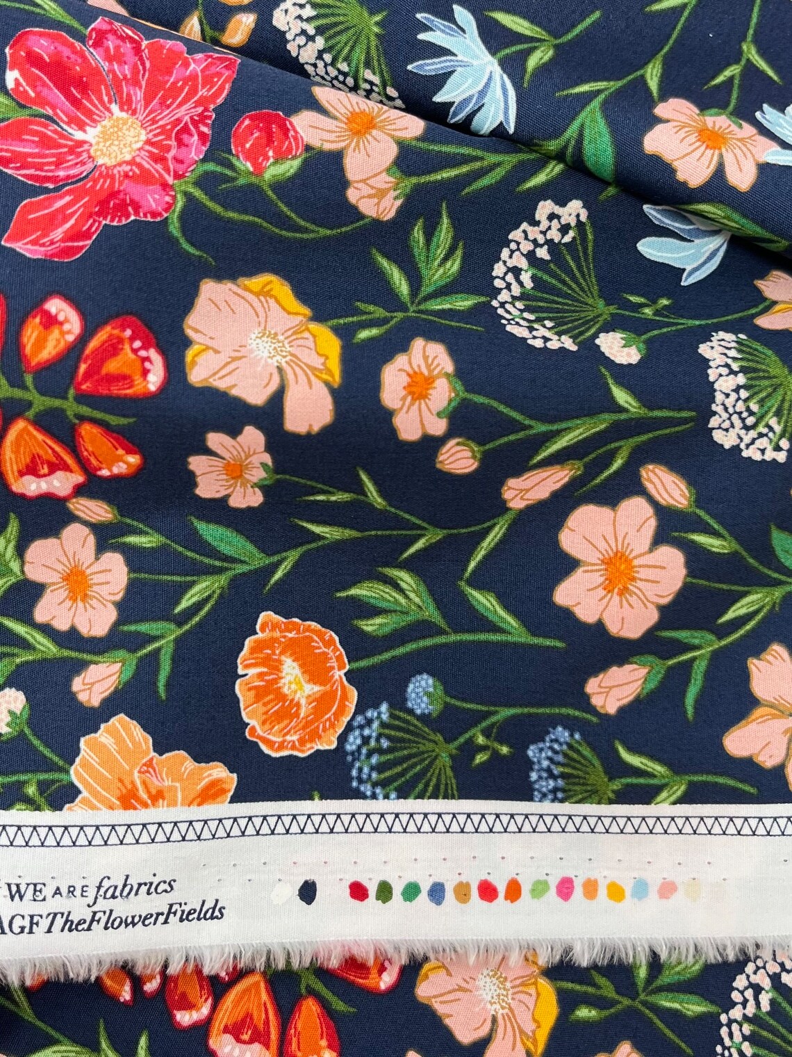 Wild Majestic/the Flower Fields/maureen Cracknell/art Gallery Fabrics ...